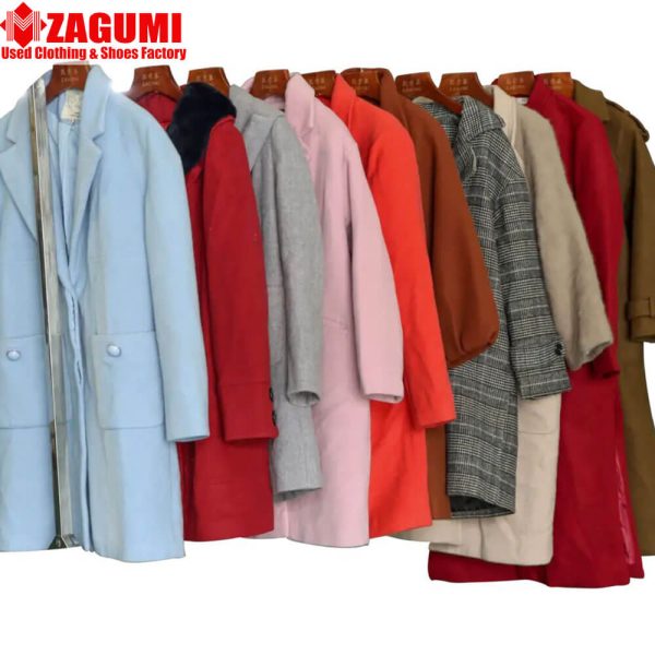 Used Lady Wool Overcoat Long - ZAGUMI